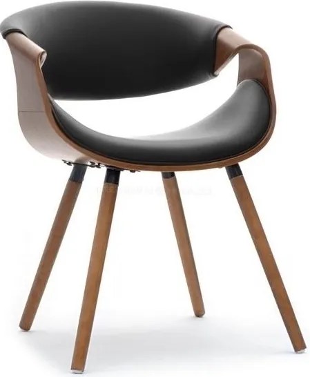 design4life Jídelní židle IRIN černá/ořech