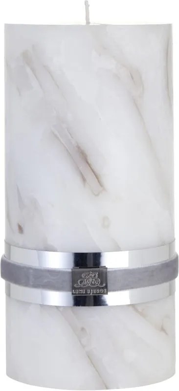 Svíčka s mramorovou strukturou MARBLE, šedá, velikost XL , doba hoření 45 hodin
