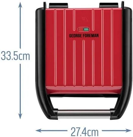 Kontaktní gril george foreman 25030-56 gril compact steel red