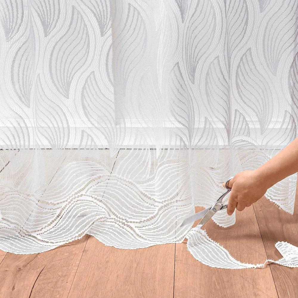 Blancheporte Upravitelná záclona z krajky bílá 240x180cm | BIANO