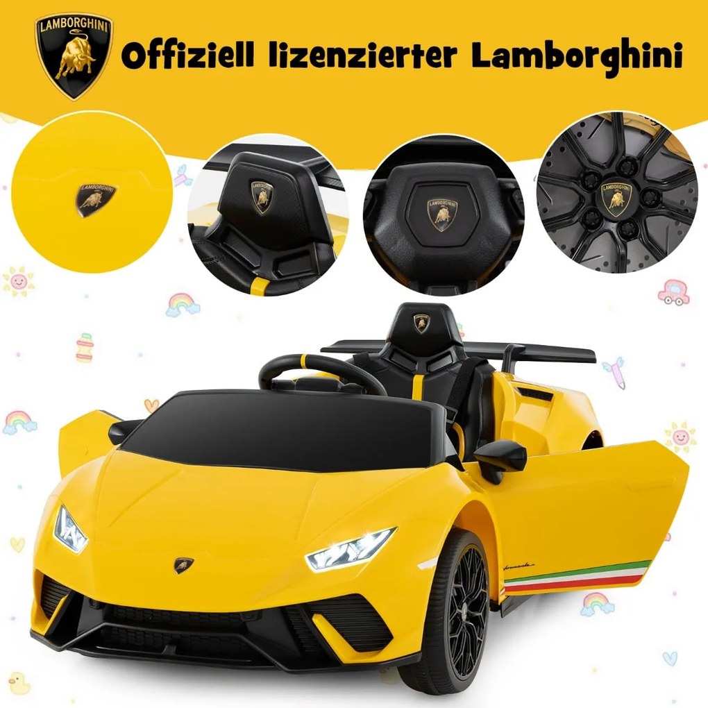 Costway Dětské elektrické autíčko Lamborghini 12 V dětské auto elektrické