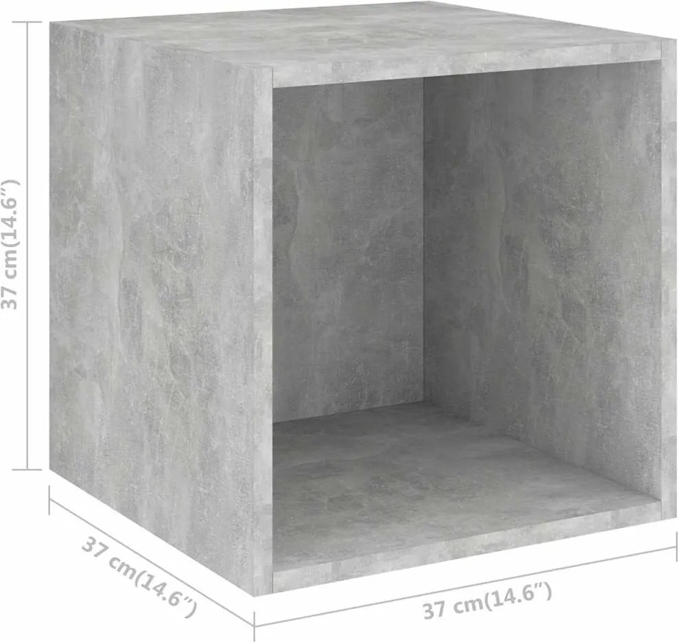 3dílný set TV skříněk betonově šedý dřevotříska 3079830