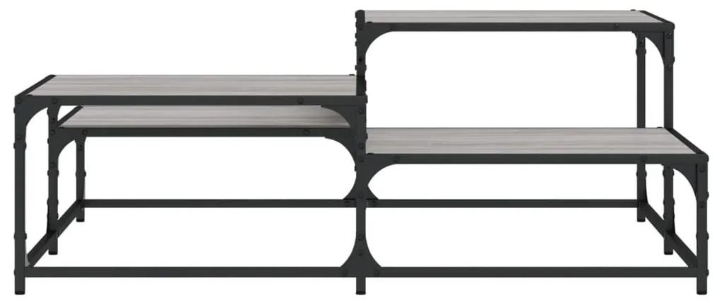 Konferenční stolek šedý sonoma 107x107x40 cm kompozitní dřevo - Default Title