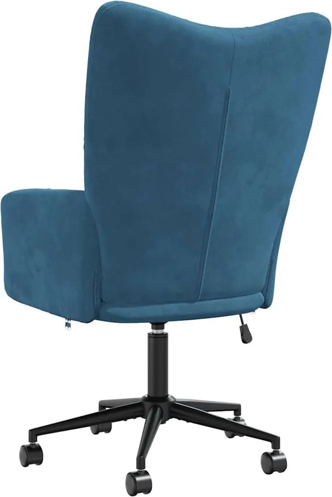 Relaxační křeslo modré samet 328182