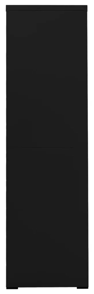 Kancelářská skříň černá 90 x 46 x 164 cm ocel,  336300