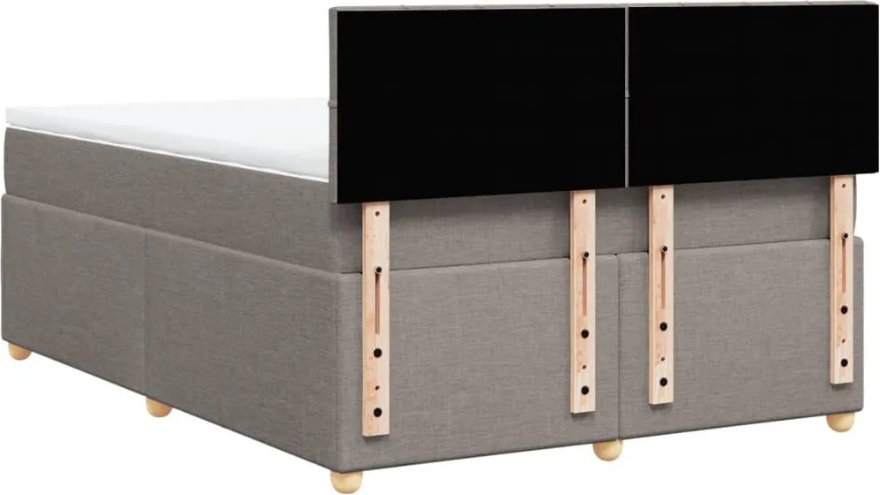 Box spring postel s matrací taupe 140x200 cm textil 3286707