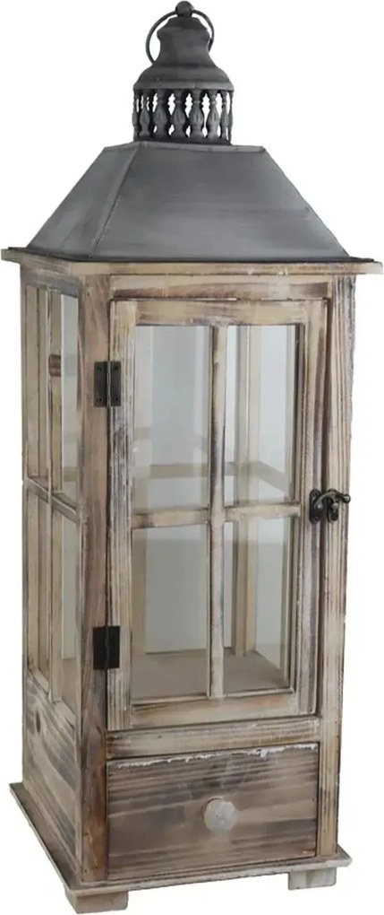 Dřevěná lucerna Morex D6490/S, 72,5 cm