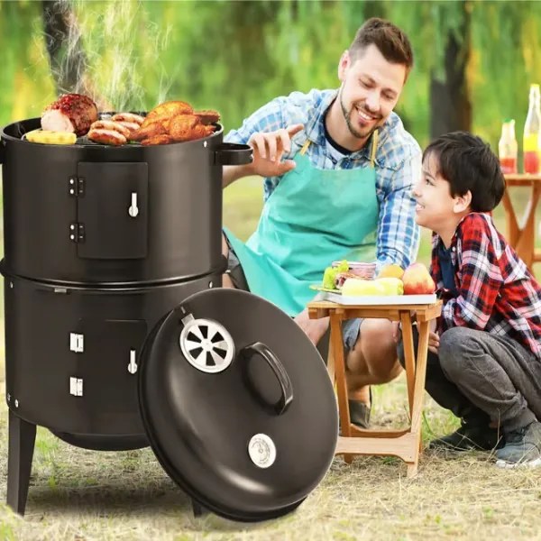 Zahradní gril a udírna BBQ Barrel 3v1