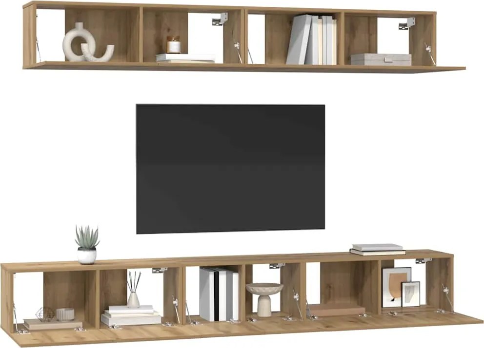 Sestava TV skříněk 5 ks Artisanový dub Kompozitní dřevo 3393386