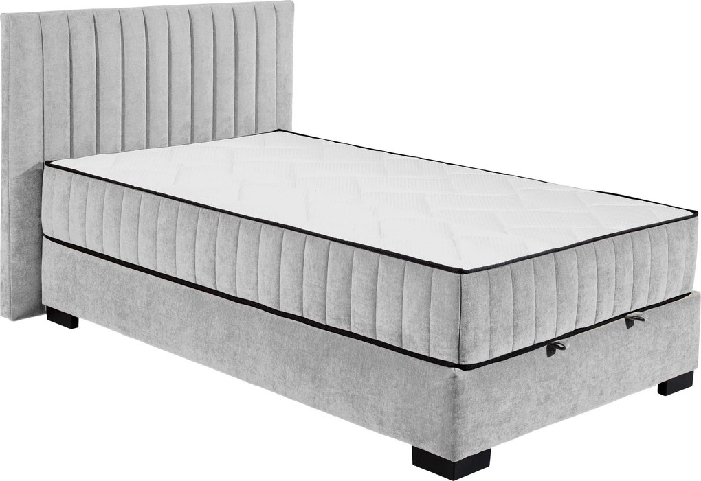 XXXLutz AMERICKÁ POSTEL, 120/200 cm, světle šedá MID.YOU - Postele s úložným prostorem - 002220053902