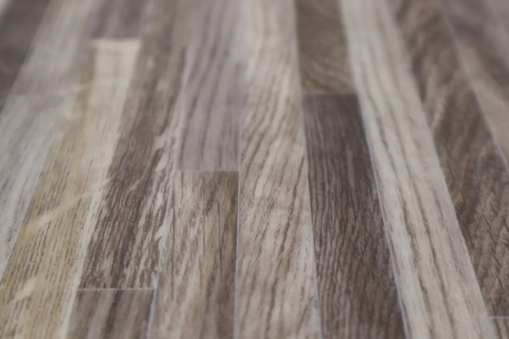 PVC podlaha - lino Toptex Line Oak 906L - dub, na míru, šíře 5m, šedá, filc, chodba / předsíň