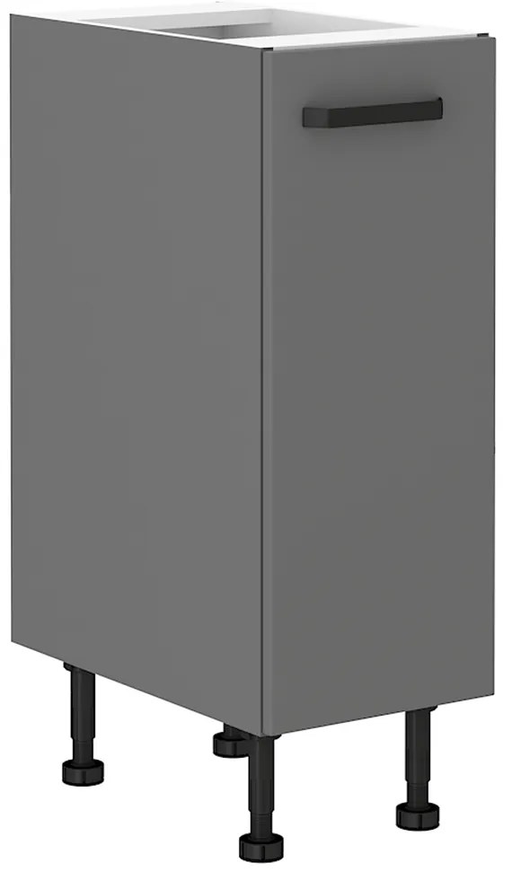 Kuchyňská linka NESSANT se | 250x280 cm | zásuvky PREMIUM BOX | šedá mat
