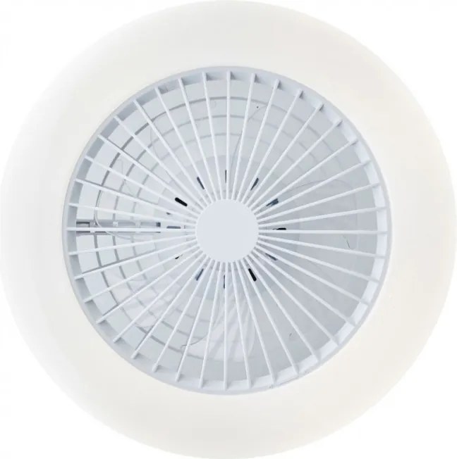 Brilliant G60020/05 Stmívatelné LED svítidlo SALERNO BÍLÉ & reverzní VENTILÁTOR + funkce LED