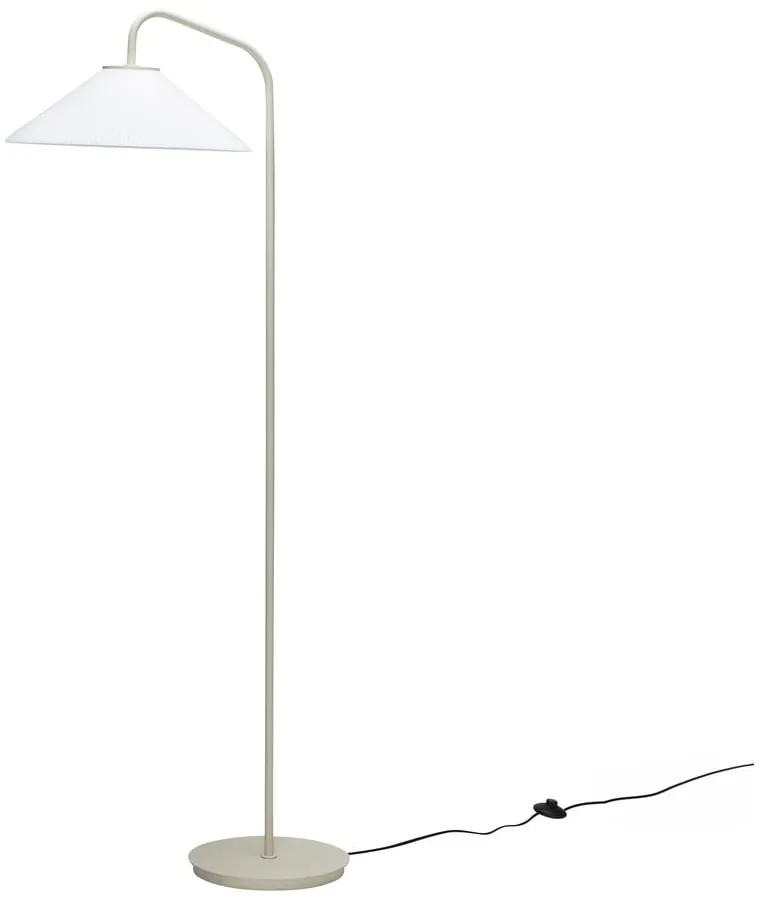 Krémová stojací lampa se skleněným stínidlem (výška 158 cm) Solid – Hübsch