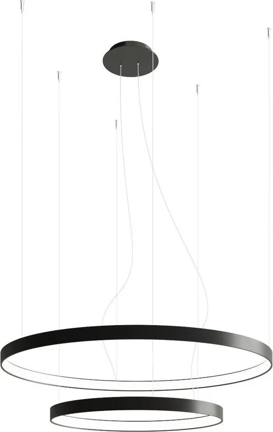 Černé hliníkové LED závěsné svítidlo ø 78 cm RIO – Thoro