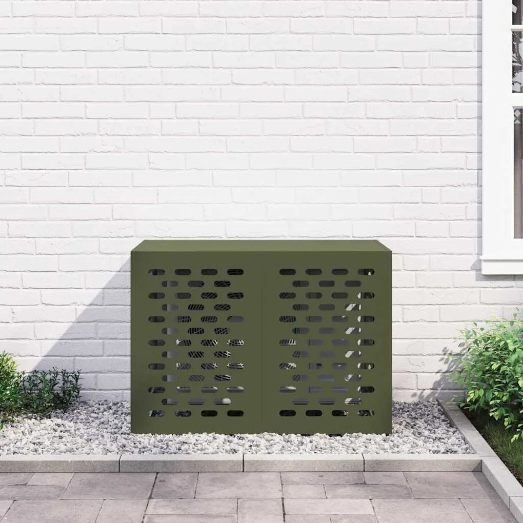 vidaXL Ochrana klimatizace Olivově zelená 100 x 50 x 70 cm [865900]