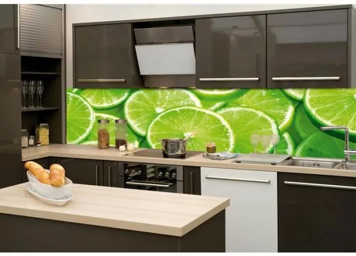 DIMEX | Fototapeta do kuchyně Limetka KI-260-074 | 260 x 60 cm | zelená