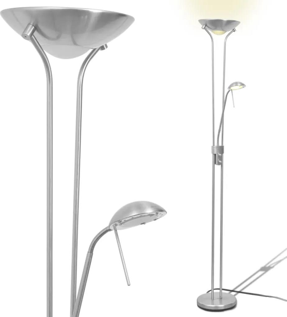 vidaXL Stmívatelná stojací lampa LED 23 W [242730] Barva: Stříbrná