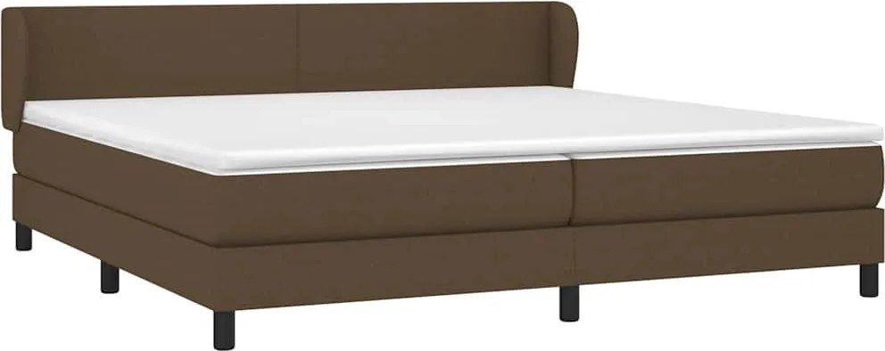 Box spring postel s matrací tmavě hnědá 200x200 cm textil 3126112