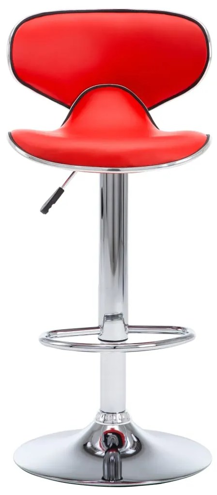 vidaXL 323645 Marketos Bar Stools 2 pcs Red Faux Leather