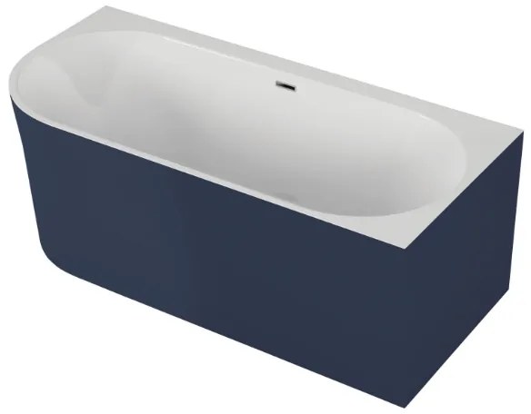 Polimat Sola 160x75 volně stojící akrylátová vana, modrá Délka vany: 160cm, Orientace: Levá