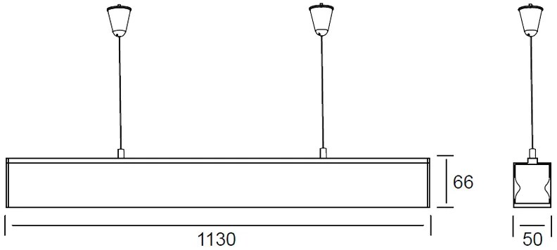 Dobac FORTIS PENDANT závěsné LED svítidlo KF1029-BK