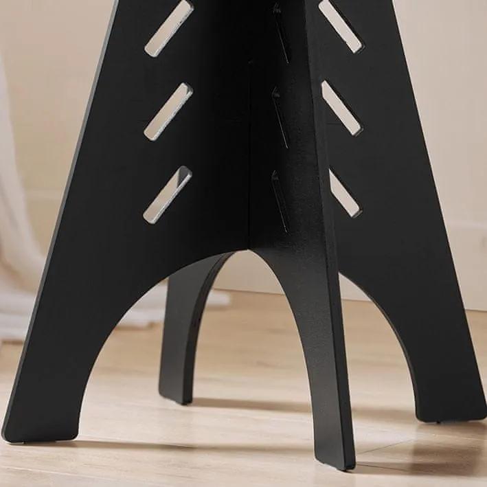 Sobuy SoBuy HFBT01-SCH Odkládací stolek Konferenční stolek Kulatý stolek Noční stolek Rozkládací stolek Černý V55 x Ø46,5cm