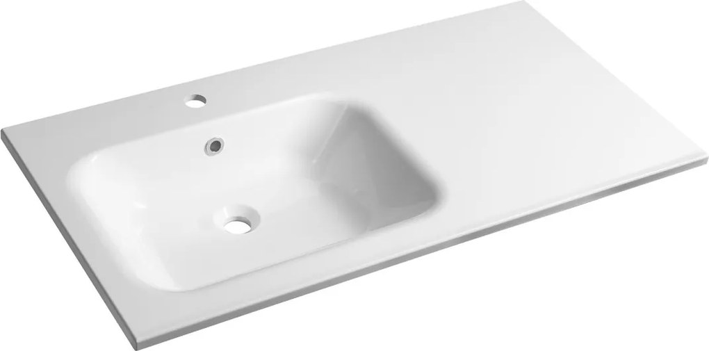 Sapho Sapho, ARECA umyvadlo 110x50cm, litý mramor, levé, bílá, AC101L