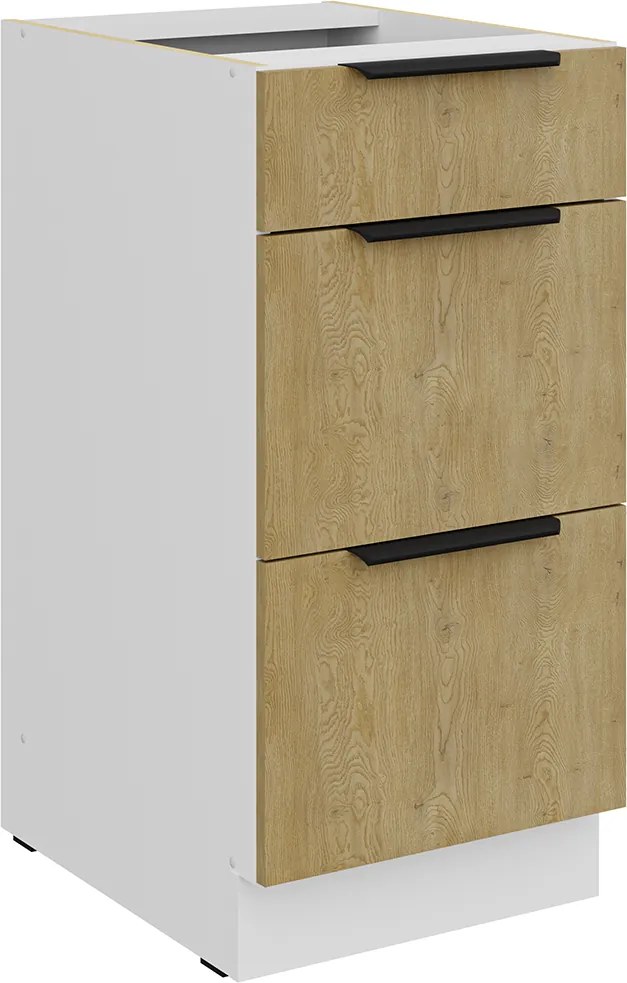 CREMONA bc | dolní skříňka 40 D 3S zásuvková | 40 cm | PREMIUM BOX | bílá/cremona
