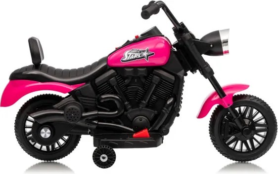 Elektrická motorka STAR růžová