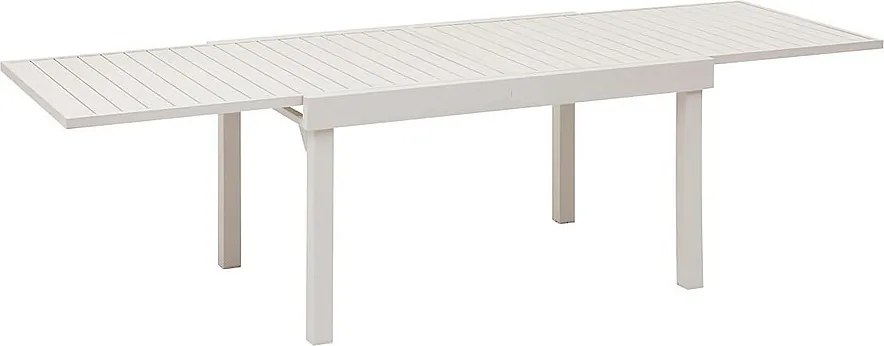DEOKORK Hliníkový stůl VALENCIA 135/270x90 cm (ivory)