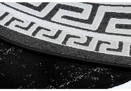 Dywany Luszczow Kusový koberec, kulatý GLOSS  2813 87, rám, řecký černý Rozměr koberce: 200 cm KRUH
