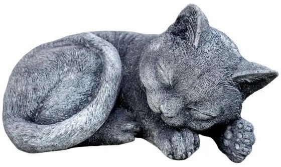 Zahradní betonová dekorace spící kotě - 20*15*8 cm