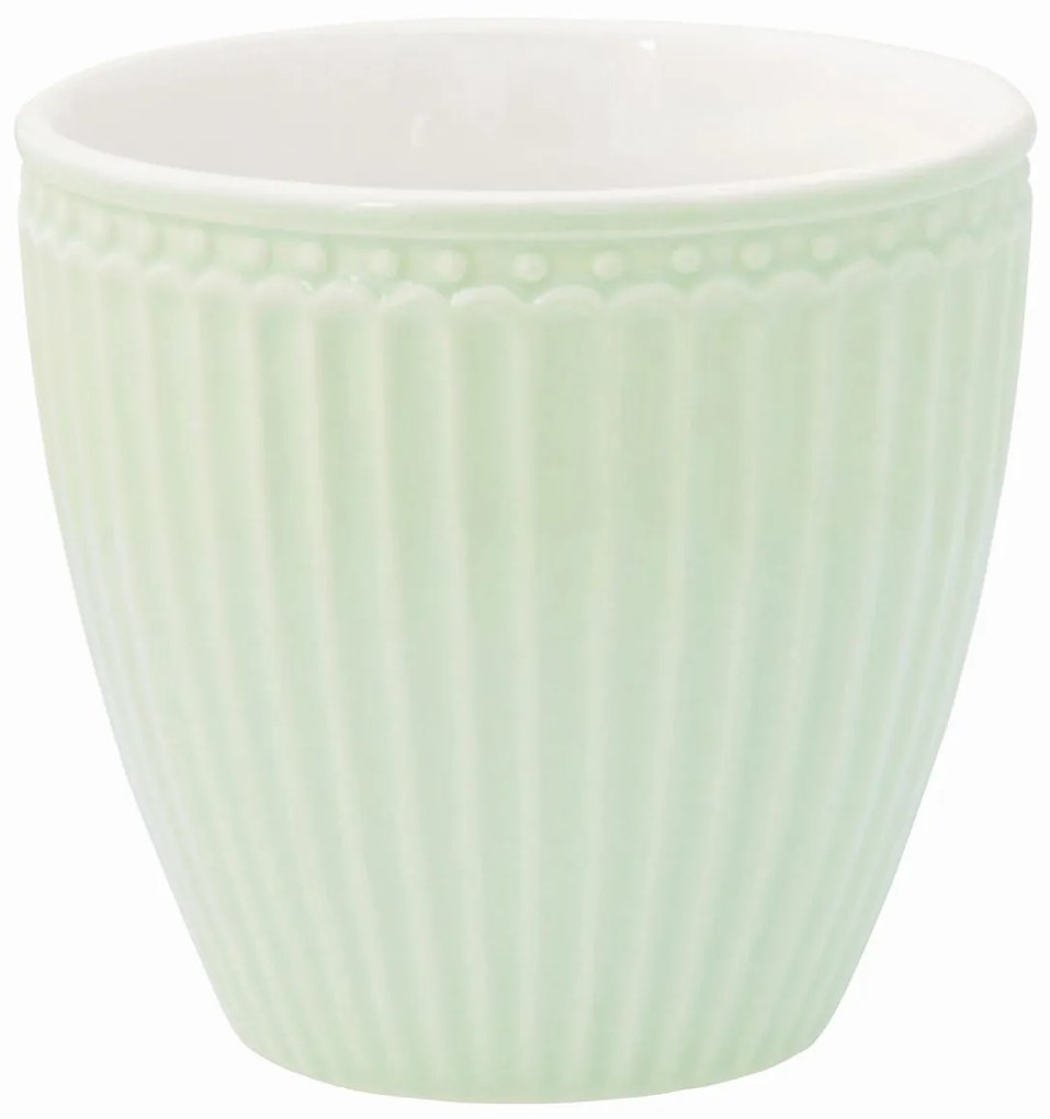 GREEN GATE Latte cup Alice Pale Green 300 ml, zelená barva, porcelán 300 ml