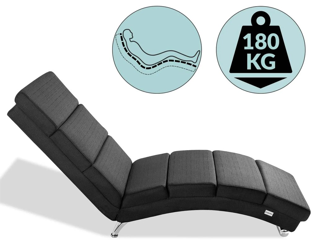 Casaria Relaxační lehátko London antracitové 107818