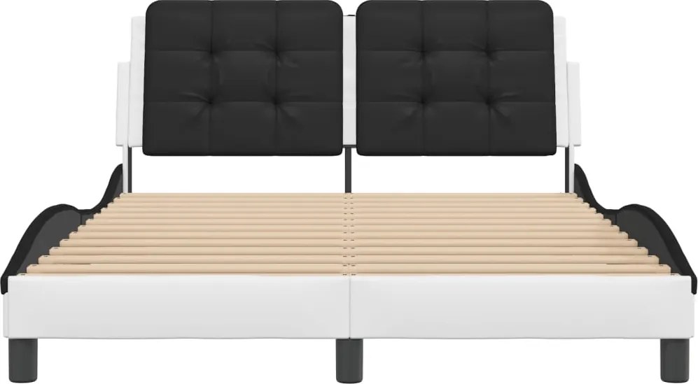Rám postele s LED bez matrace Zadar bílý a černý 140x200 cm 3214116