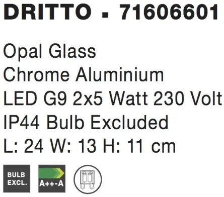LED nástěnné svítidlo Dritto 24