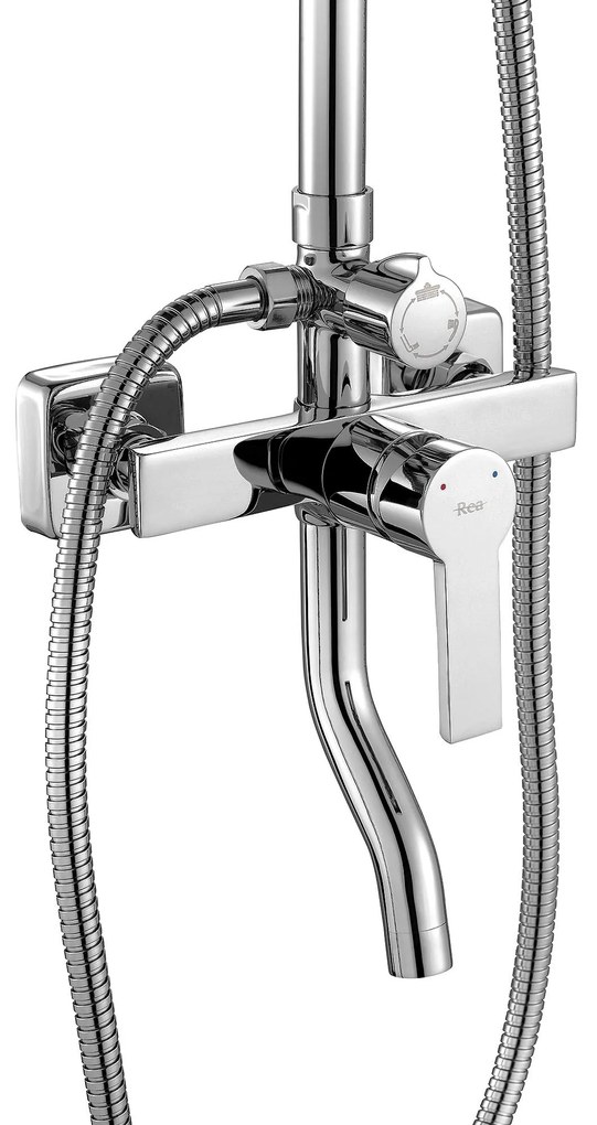 Rea Argus, sprchový set s vanovou výlevkou, chromová, REA-P7856