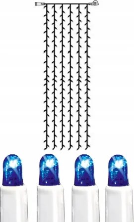 Profesionální Led závěs 1 m x 4 m modrý 230 V