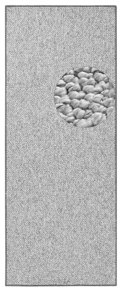 Šedý běhoun 80x200 cm Wolly – BT Carpet