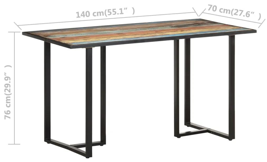 Jídelní stůl 140 cm masivní recyklované dřevo