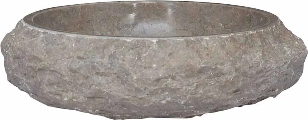 Umyvadlo šedé Ø 40 x12 cm mramor 149158