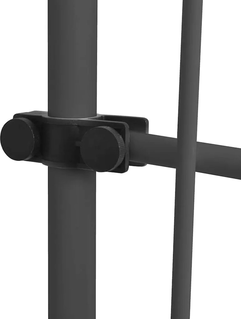 Ručně zatahovací markýza s LED světlem 200 cm modrobílá 145843