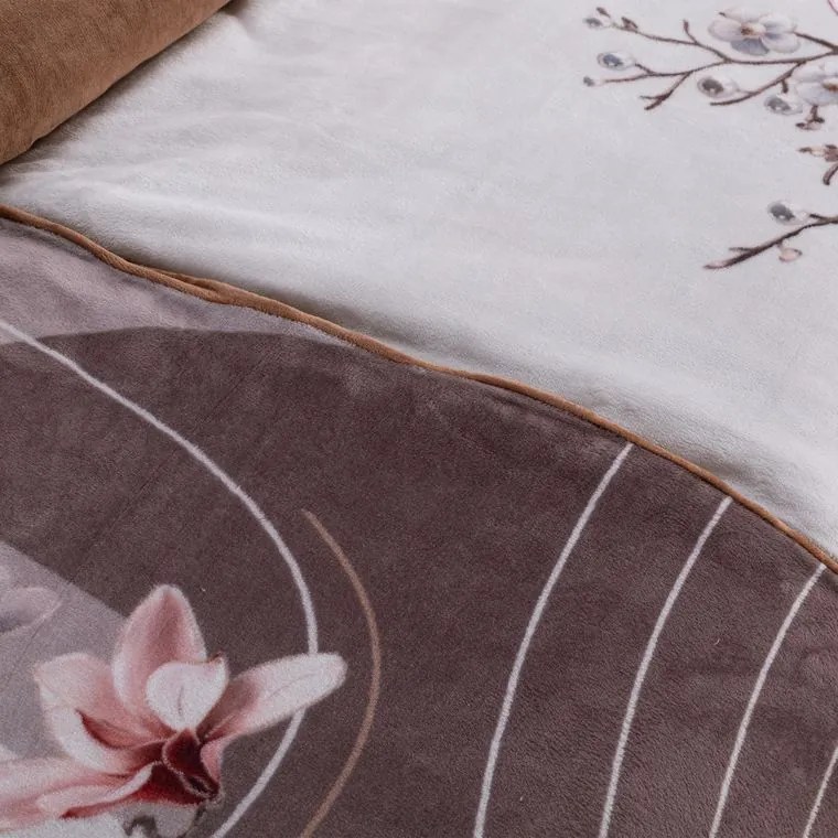 Ložní povlečení z mikroplyše MAGNÓLIOVÁ ELEGANCE