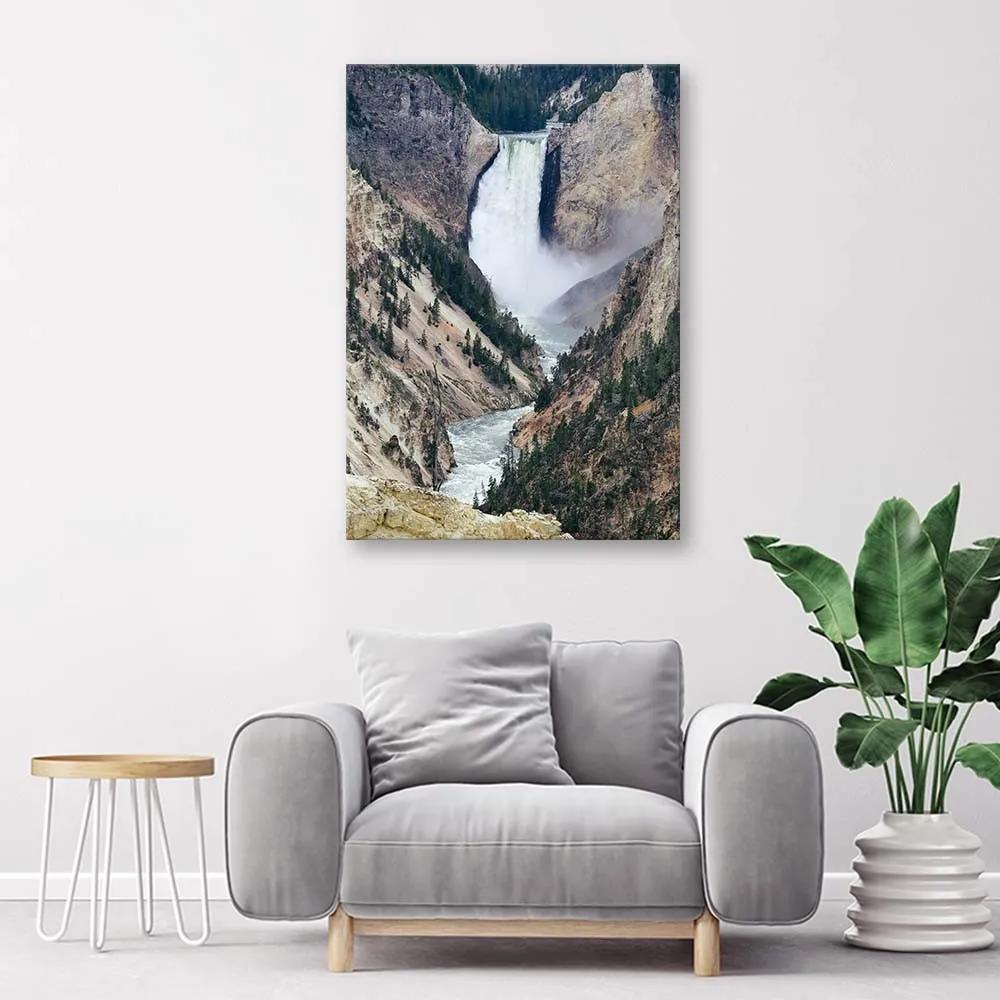 Gario Obraz na plátně Velký vodopád v horách Rozměry: 40 x 60 cm