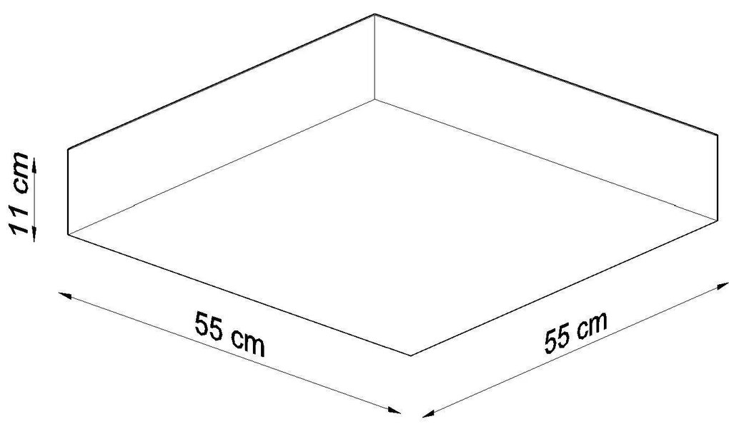 Stropní svítidlo HORUS 55 černé