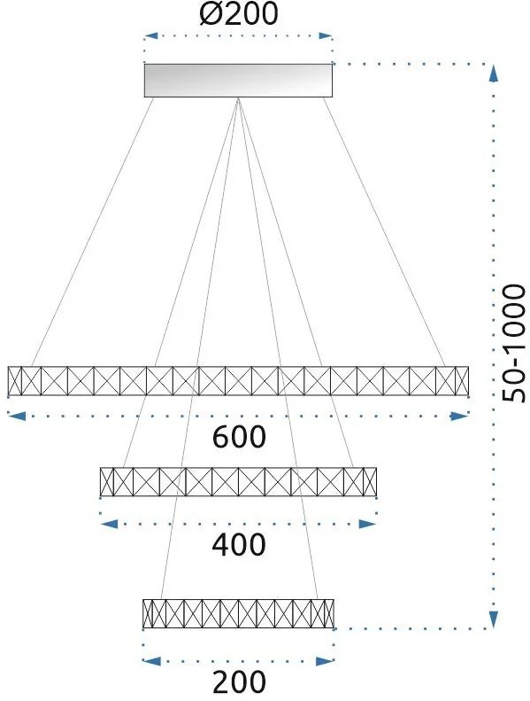 Toolight - LED stropní svítidlo Vegas 20+40+60 + dálkové ovládání, bílá, OSW-07857