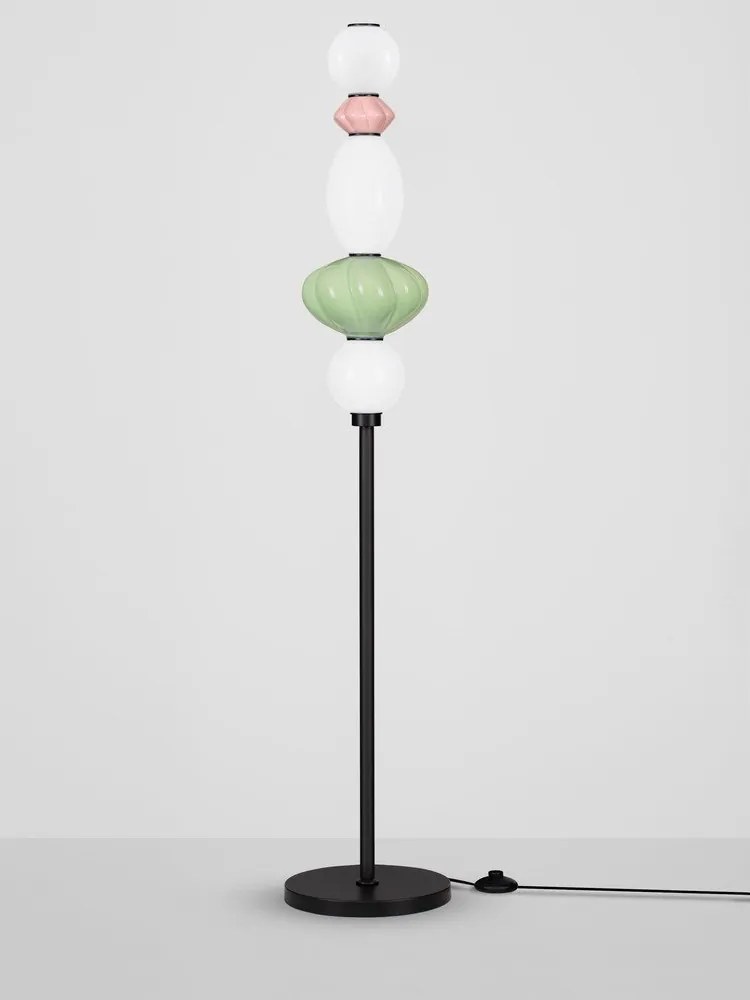 Keramická LED stmívatelná stojací lampa s keramickým stínidlem/se skleněným stínidlem (výška 136,5 cm) Oneta – Nova Luce