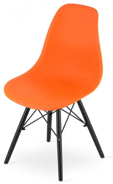 Set dvou jídelních židlí OSAKA oranžové (černé nohy) 2ks