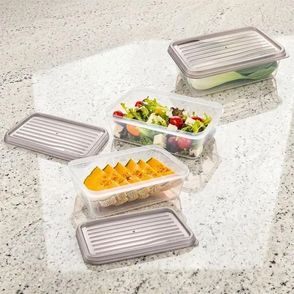TESCOMA Dózy s víkem 4FOOD 1,35 l, 3 ks